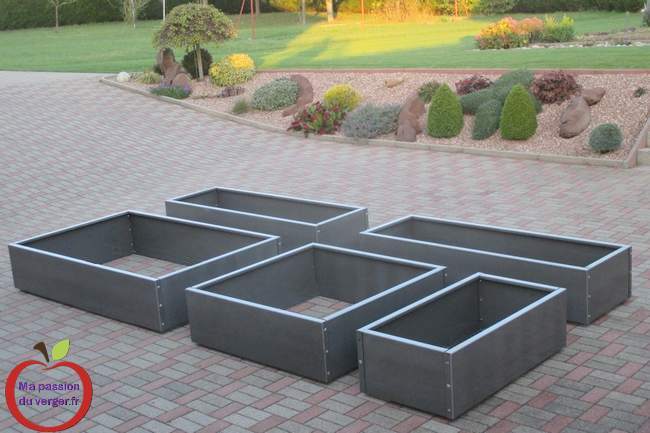 Bacs potager et jardinières en alu et acier | Ma passion du verger